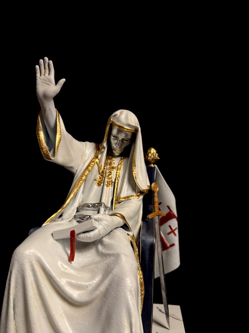 Hand-painted Baldwin IV Statue – Leper King of Jerusalem, Crusader ...
