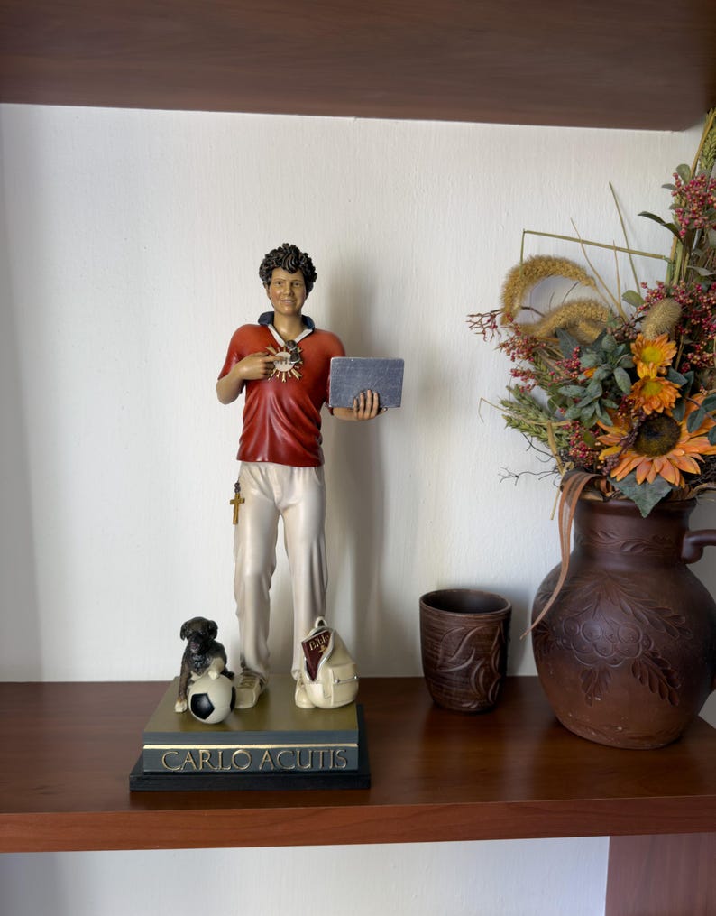 Blessed Carlo Acutis Statue – Hand-painted Patron of the Internet ...