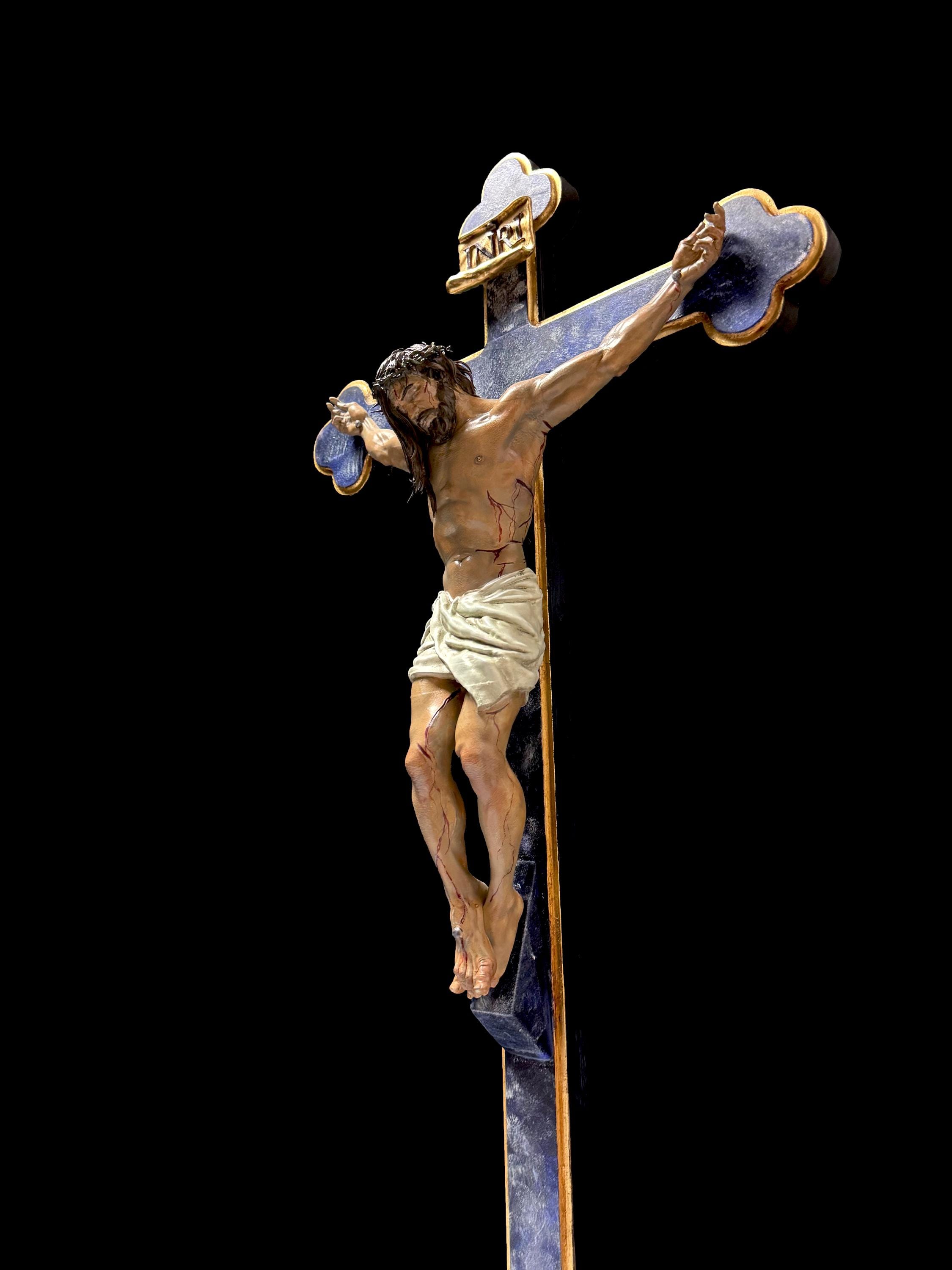Hand-painted Resin Jesus Corpus – Catholic Wall Crucifix - Etsy