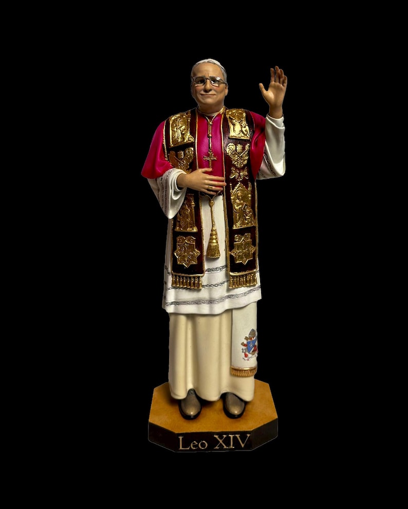 Hand-painted Pope Leo XIV Statue | Catholic Collector Sculpture - Etsy