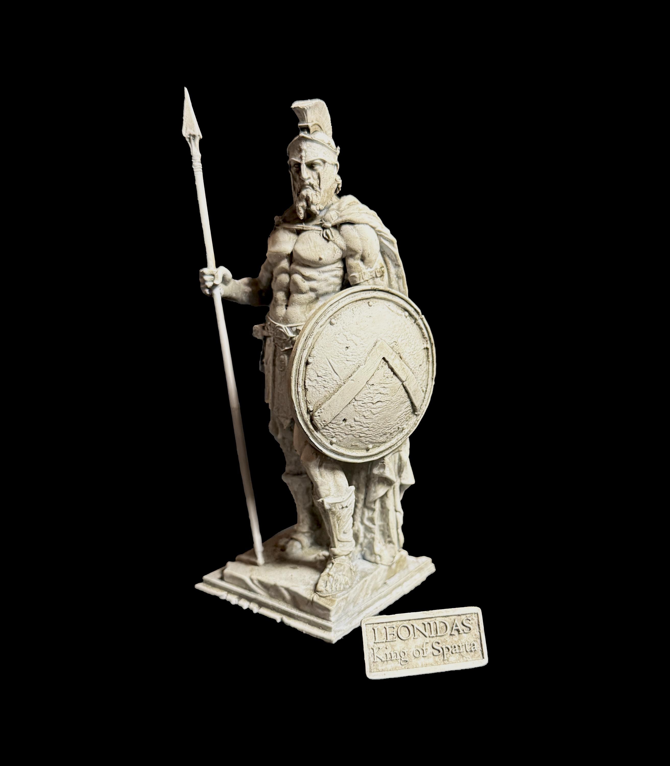 Leonidas, King of Sparta Statue – Stone-effect Spartan Warrior Decor - Etsy