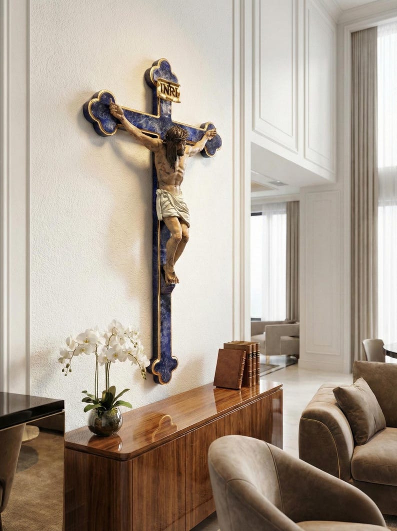 Hand-painted Resin Jesus Corpus – Catholic Wall Crucifix - Etsy