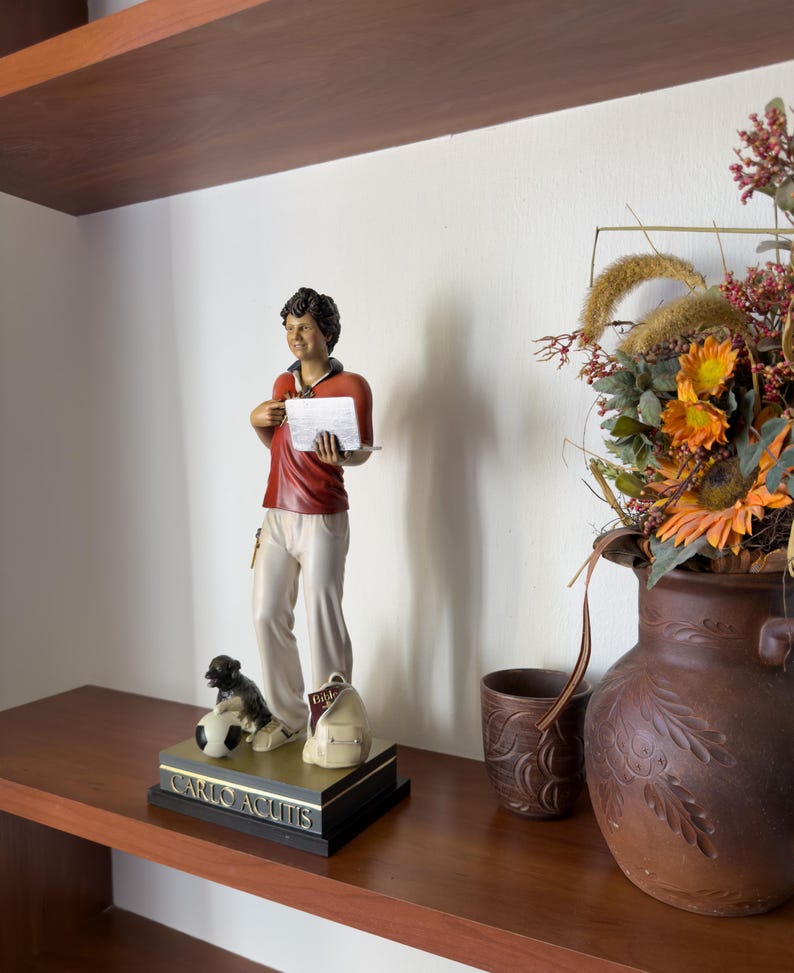 Blessed Carlo Acutis Statue – Hand-painted Modern Catholic Saint ...