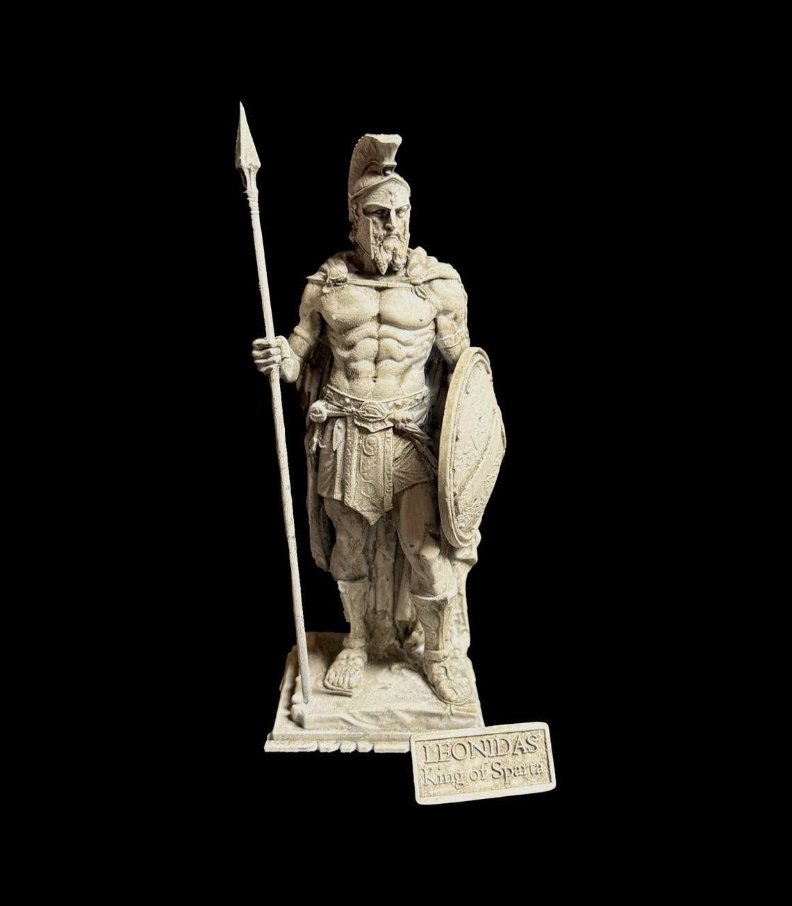 Leonidas, King of Sparta Statue – Stone-effect Spartan Warrior Decor - Etsy