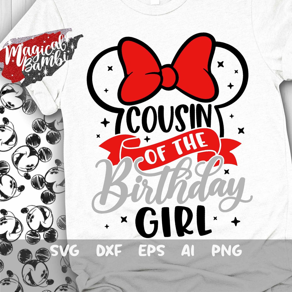 Cousin of the Birthday Girl Svg Mouse Birthday Svg Mouse - Etsy
