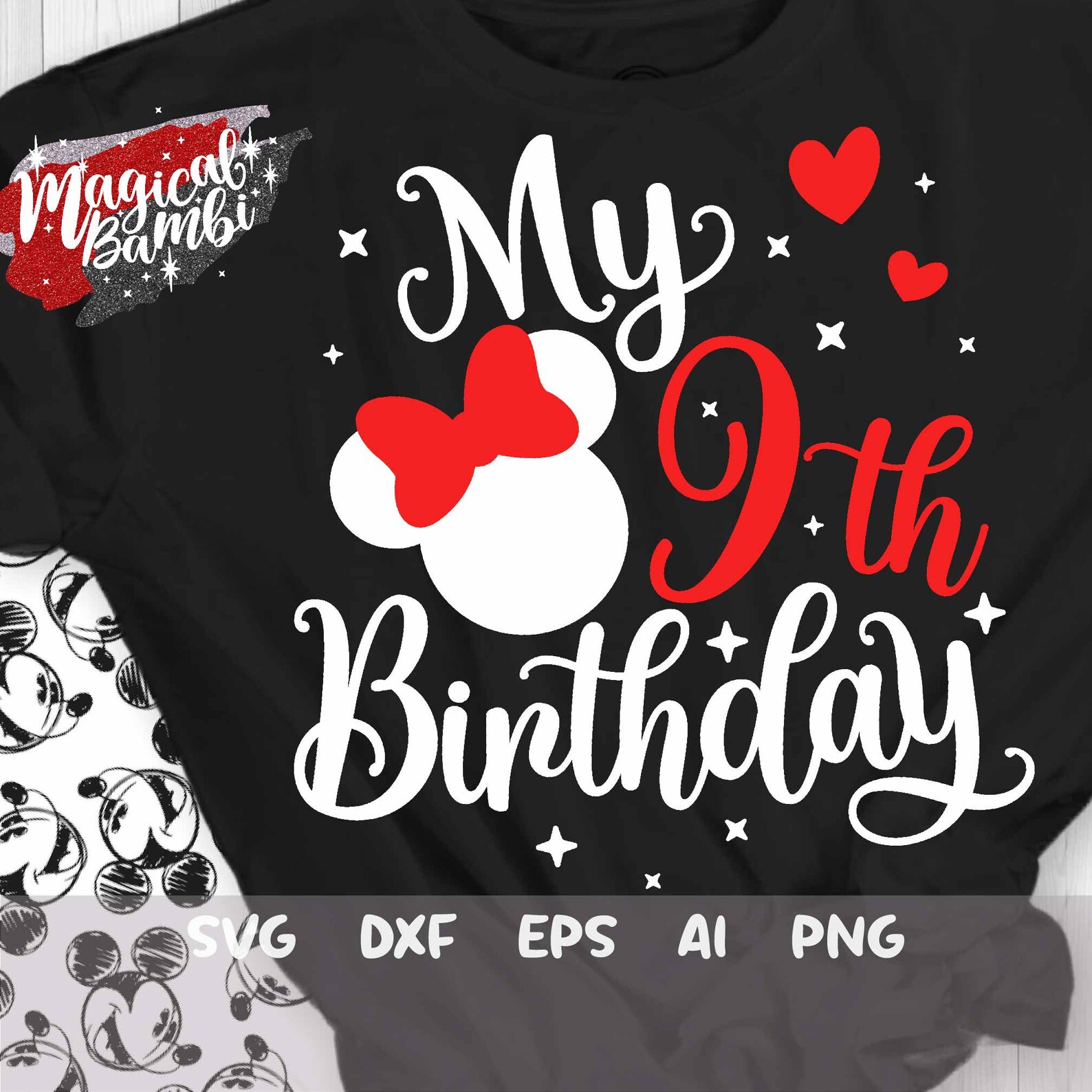 My 9th Birthday Svg Mouse Birthday Svg Birthday Trip Svg - Etsy