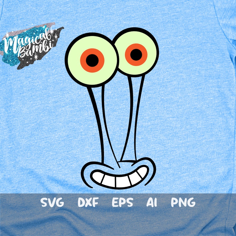 Garry Face Svg Sponge Bob Snail Cut File SpongeBob Square | Etsy