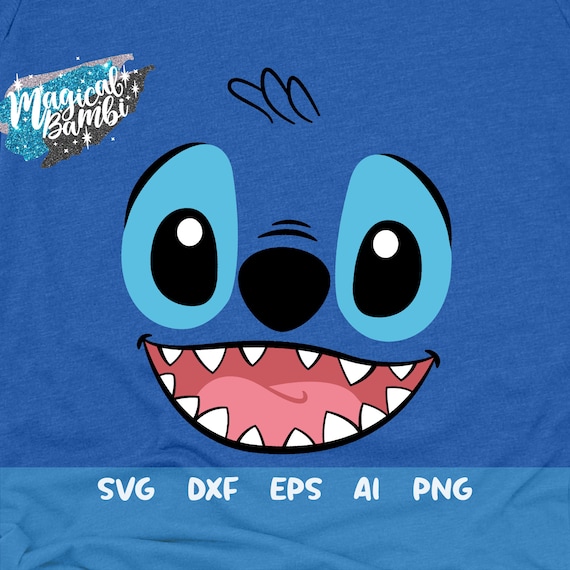 Stitch Face Svg Stitch Face Design Dxf Png Eps - Etsy