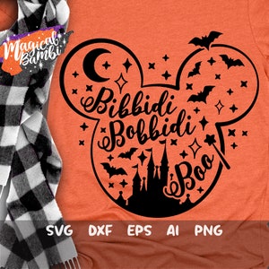 Boo SVG, Mouse Boo Svg, Magic Pumpkin Svg, Mouse Ears Svg, Halloween ...