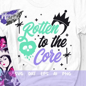 Rotten to the Core SVG Wicked Wasted Svg Chillin Villain - Etsy