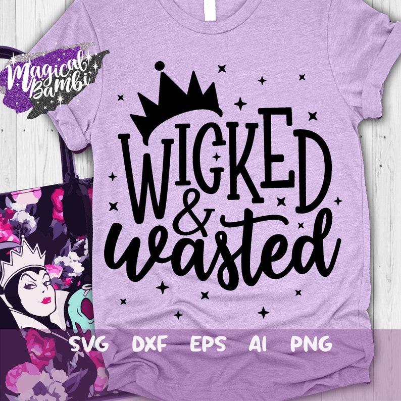 Wicked and Wasted Svg Villain Svg Magical Castle Svg - Etsy