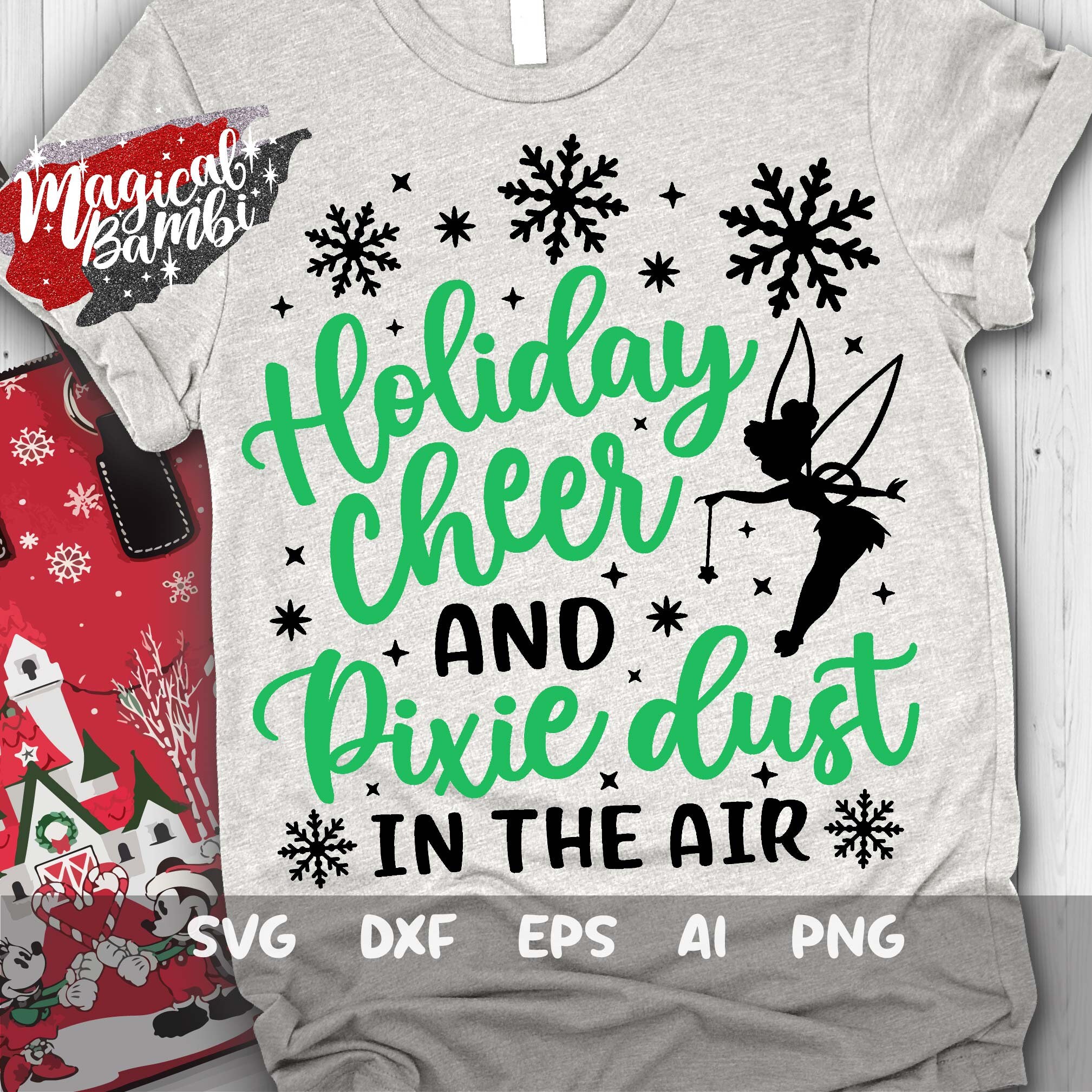 Holiday Cheer and Pixie Dust SVG Fairy Svg Christmas - Etsy