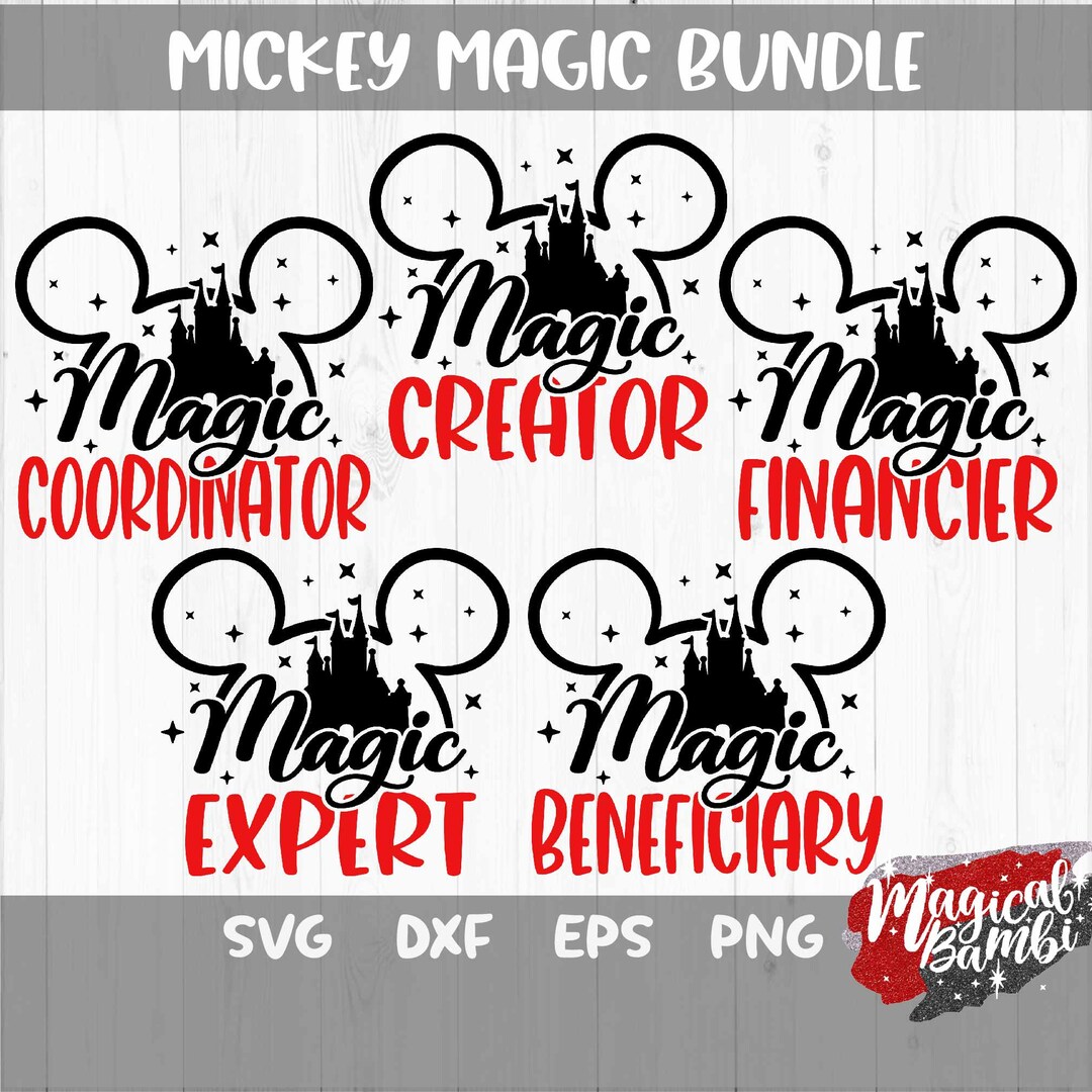 Magic Mouse Bundle Svg, Magic Mouse Svg, Magical Castle Svg, Magic ...