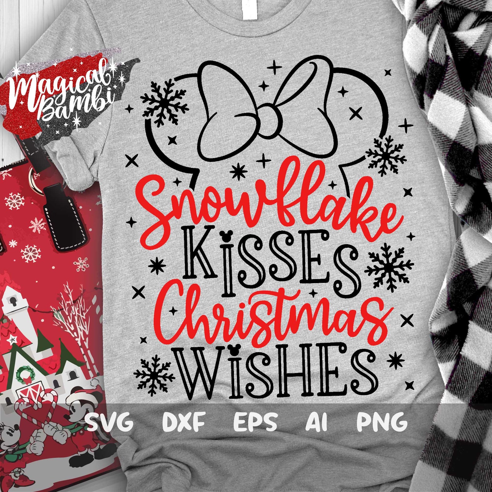 Snowflake Kisses Christmas Wishes SVG Merry Christmas SVG - Etsy