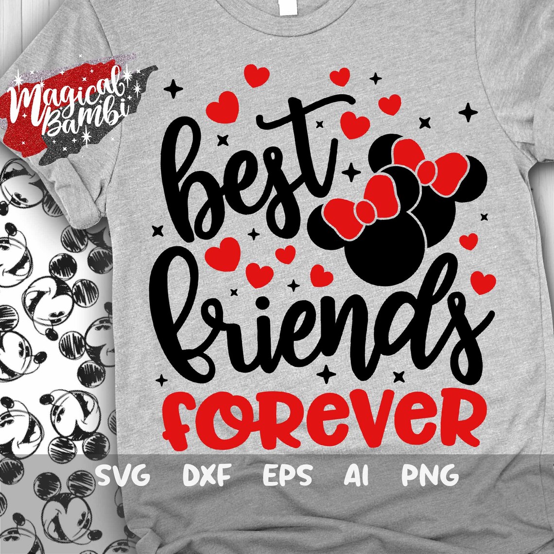 Best Friends Forever Svg Best Friend Shirt Svg Ribbon Mouse - Etsy