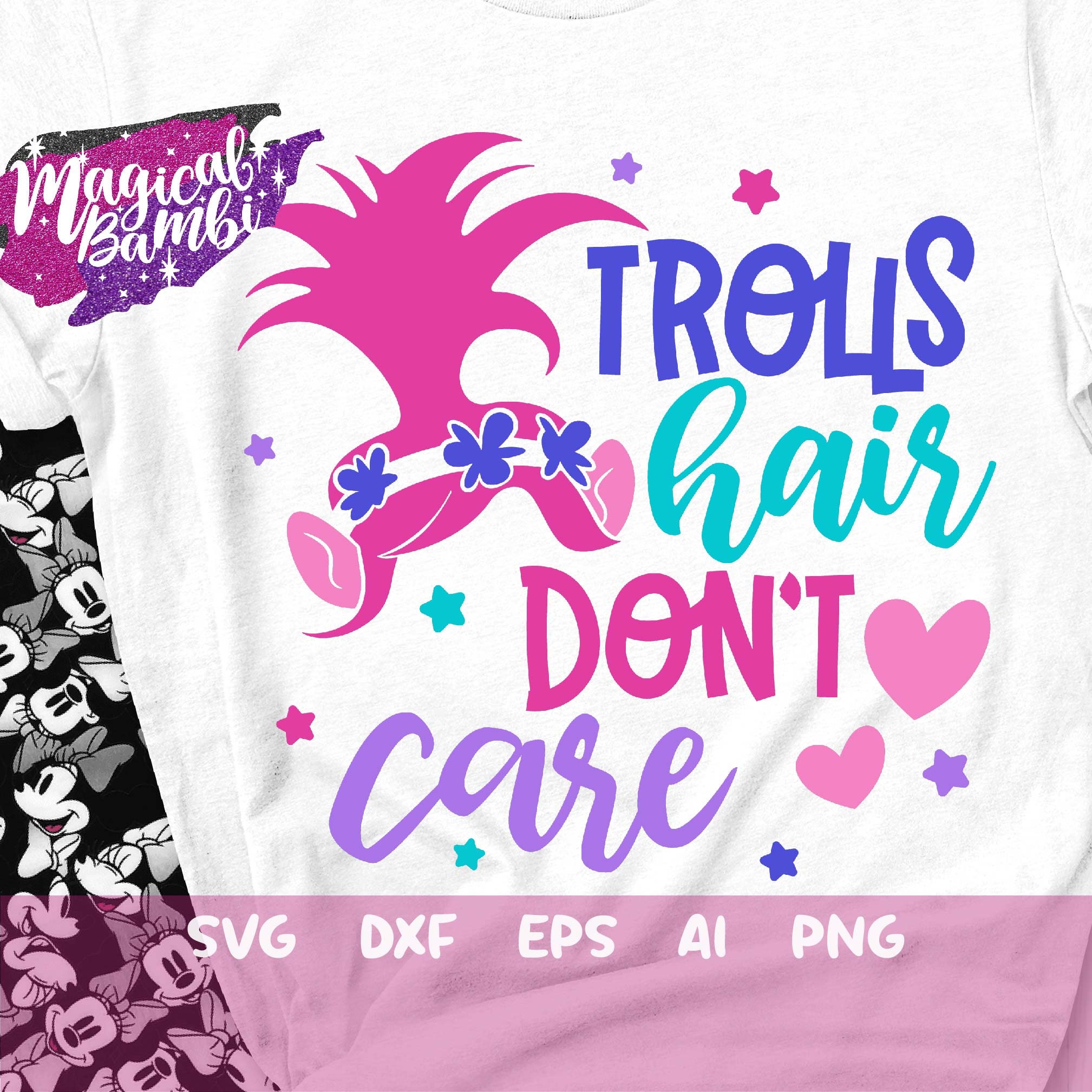 Trolls Hair Don't Care SVG Troll Hair Svg Mouse Ears - Etsy Canada
