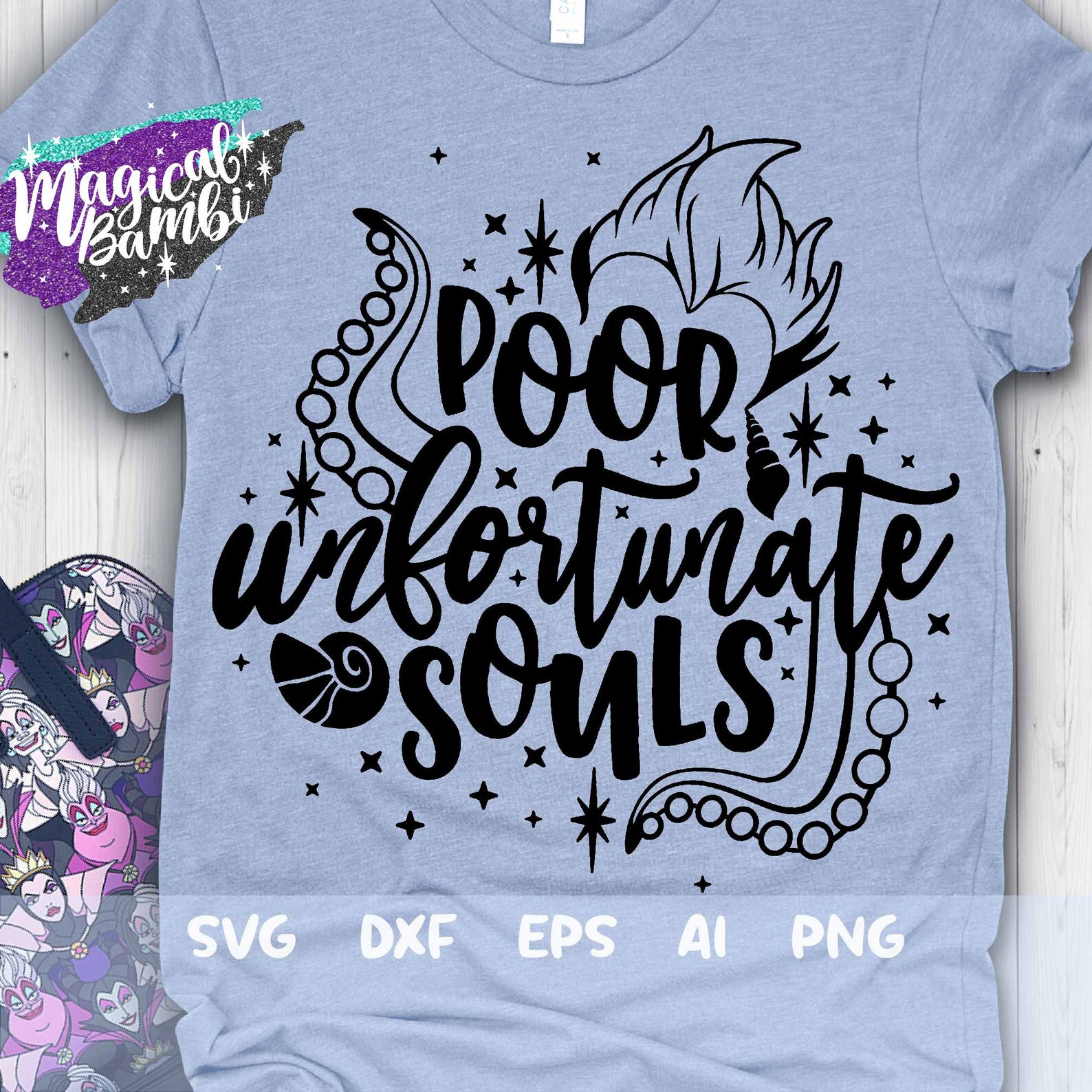 Poor Unfortunate Souls Svg Villains Svg Under the Sea Svg - Etsy