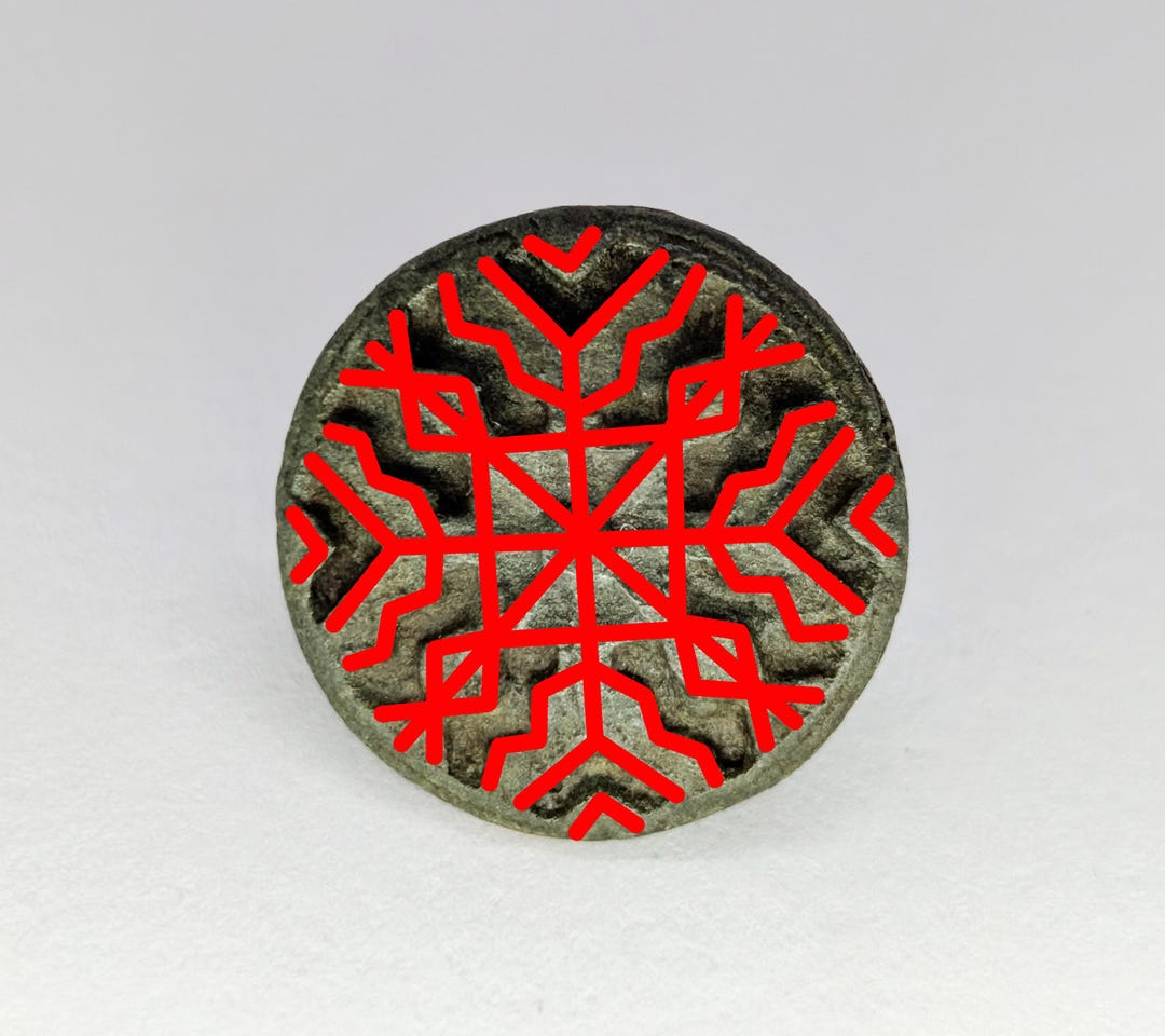 Medieval Button With Runic Slavic Symbols. Slavic Code. - Etsy
