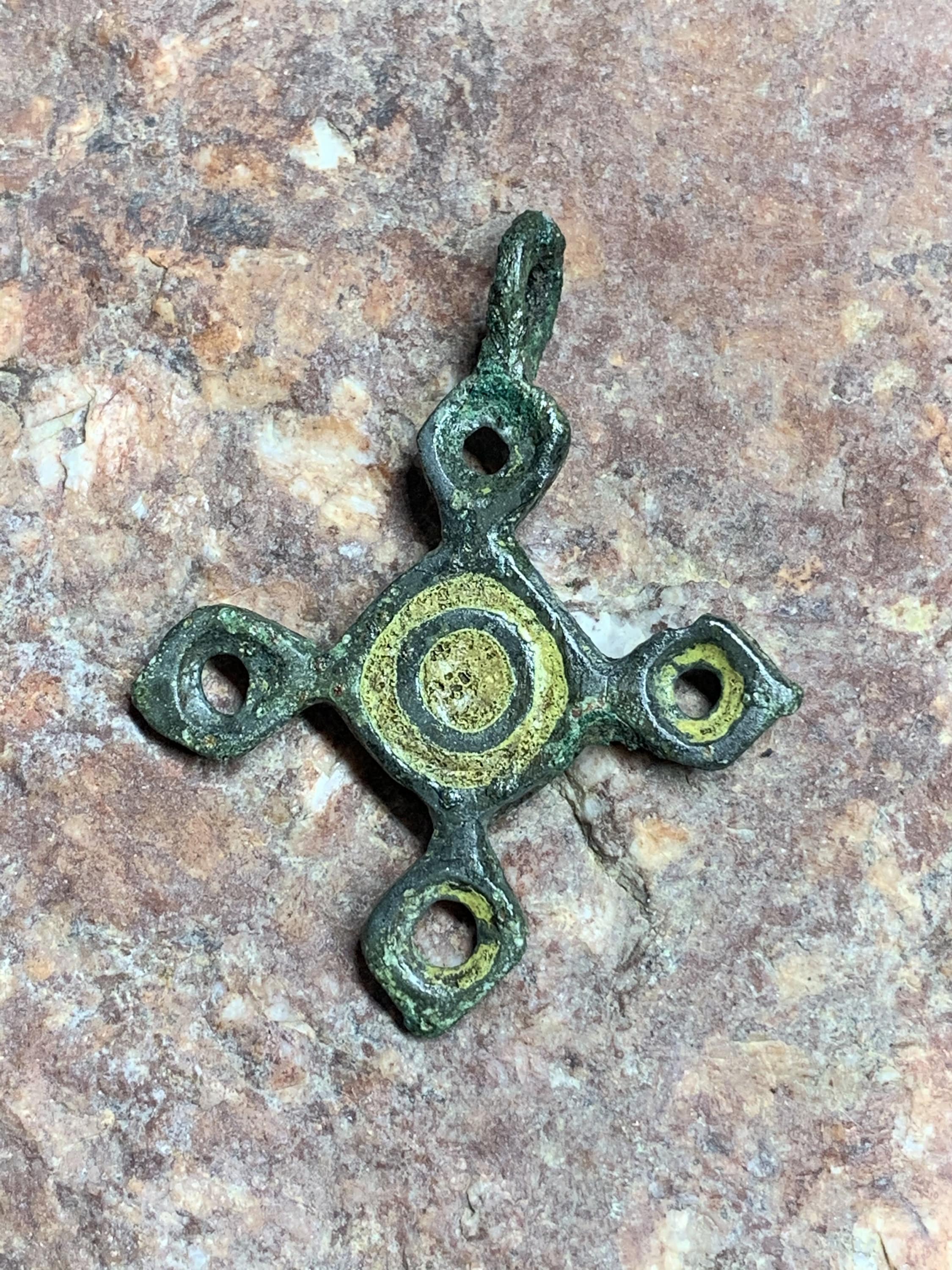 Ancient Medieval Viking cross with Glass Inlay. Viking | Etsy