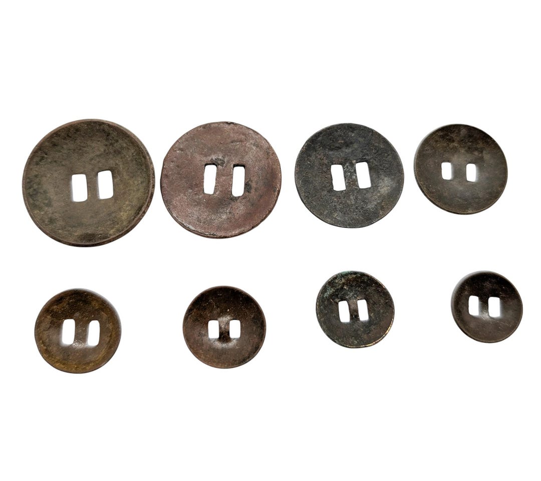 Set of 18th Century Copper Buttons – Stamped Antique Military Buttons ...