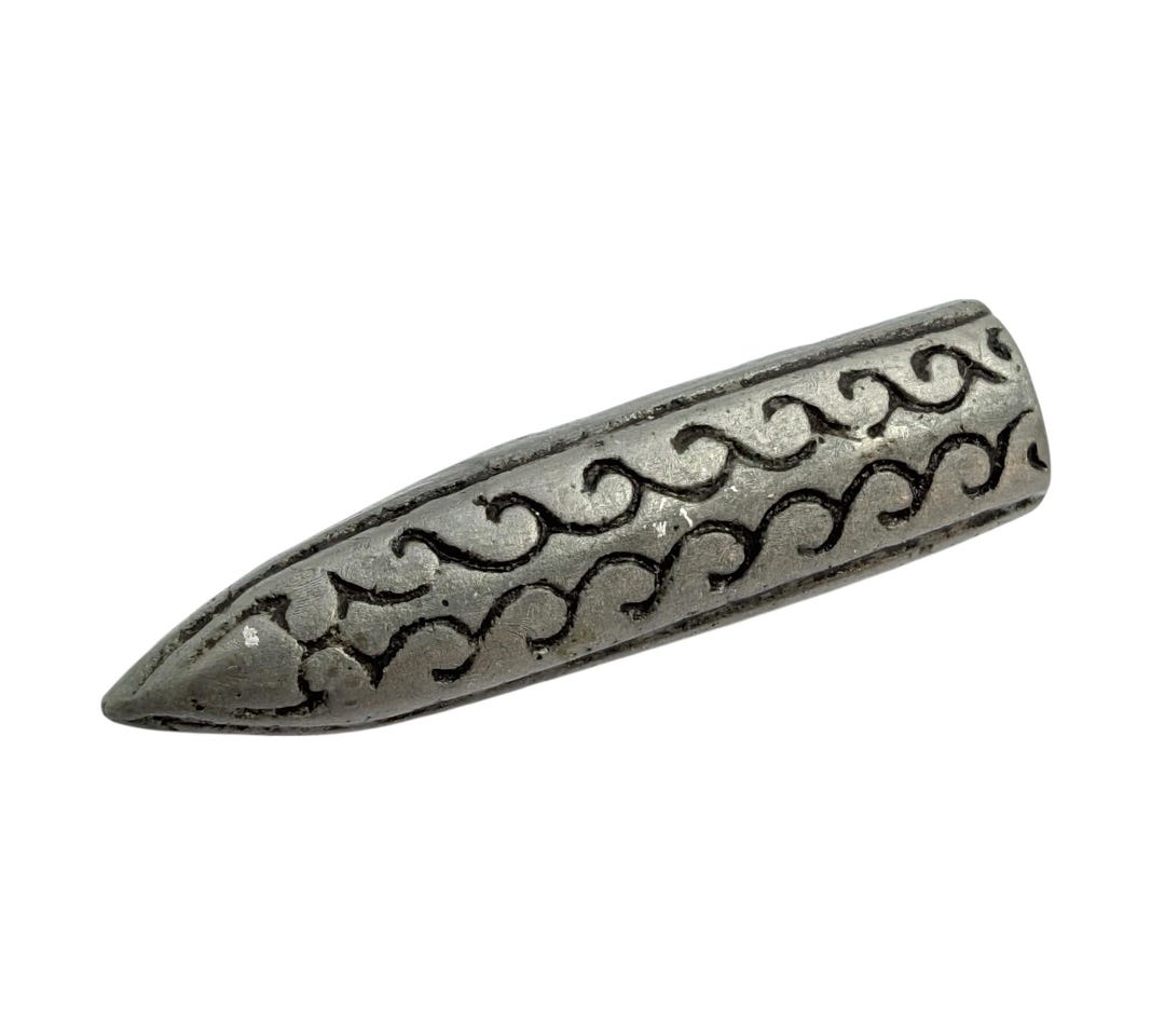 Bronze Medieval Strap End – Viking Belt Tip With Wave Pattern (9th–12th ...