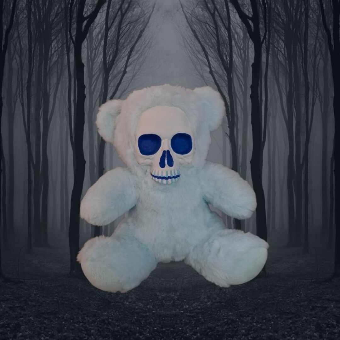 Plush Creepy Blue Teddy Bear - Cryptic Critter - Etsy