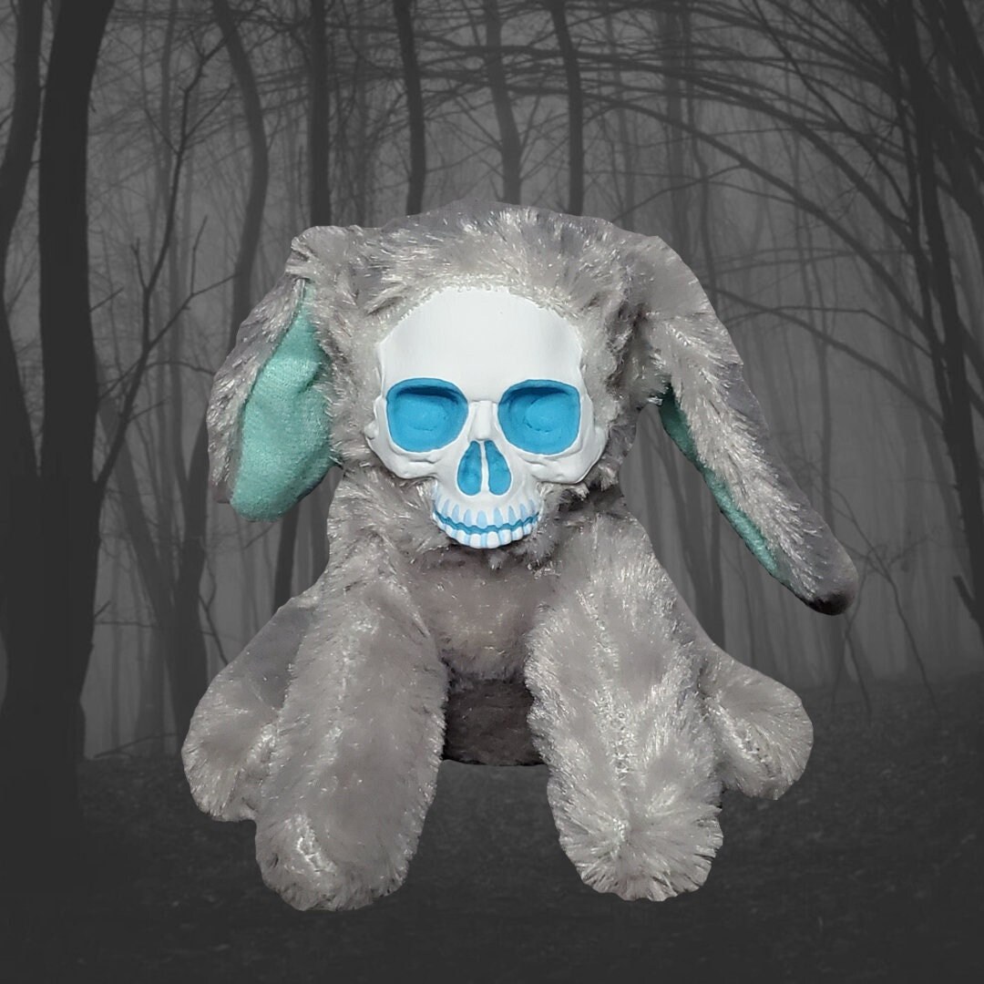 Custom Creepy Stuffed Gray Bunny Plush - Etsy