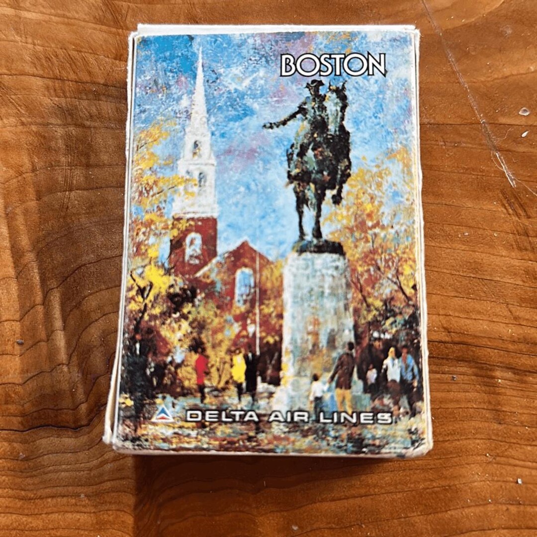 Delta Airline Boston Playing Cards Full Deck. Missing Jokers - Etsy