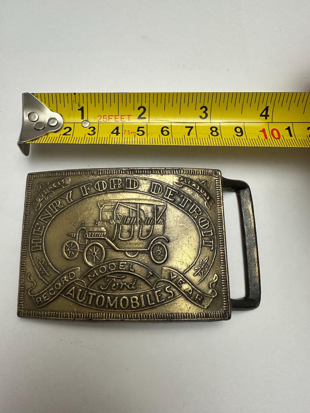 Vintage Henry Ford Detroit Model T Belt Buckle - Brass - Etsy