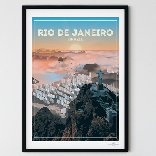 Rio Print Rio De Janeiro Poster Rio Wall Art Print - Etsy