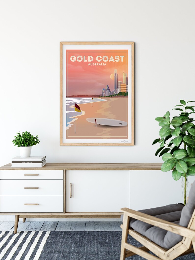 Gold Coast Australia Poster Print - Etsy UK