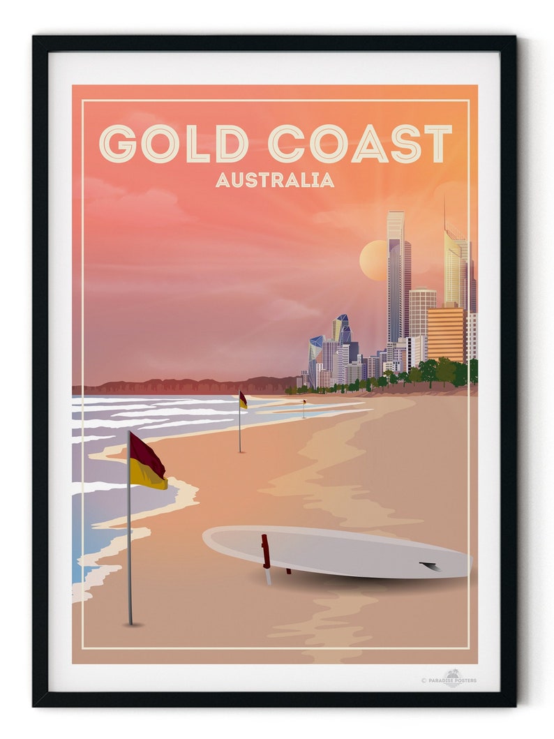 Gold Coast Australia Poster Print - Etsy UK