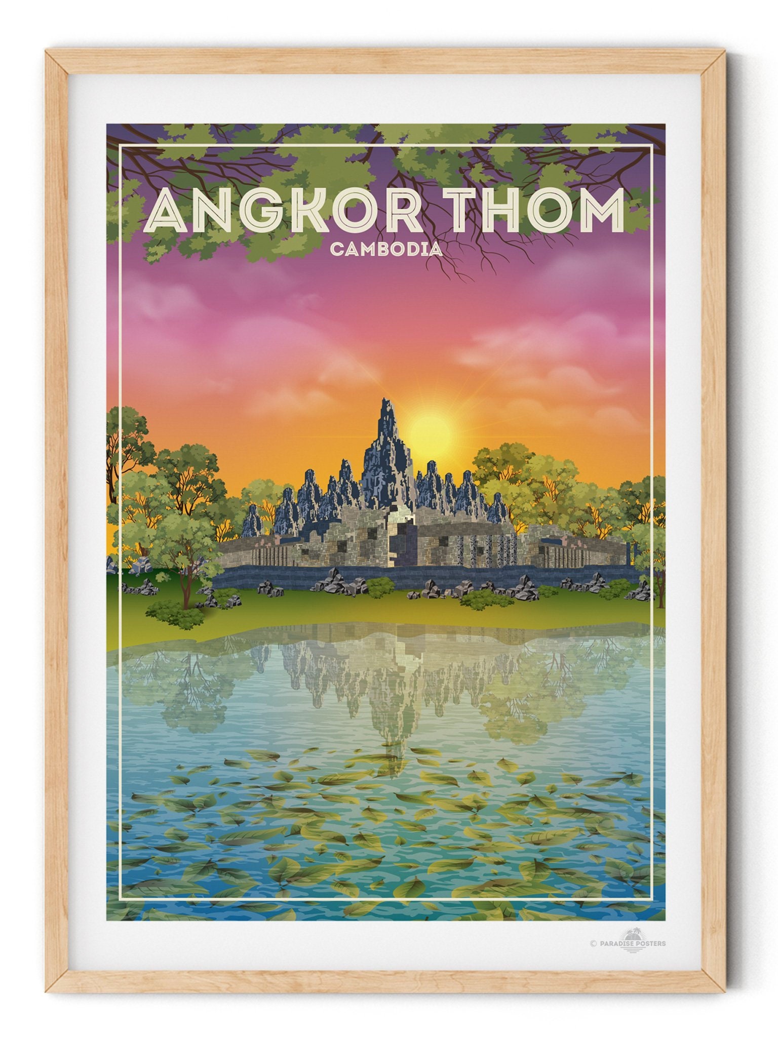Angkor Thom Cambodia Poster Print - Etsy UK