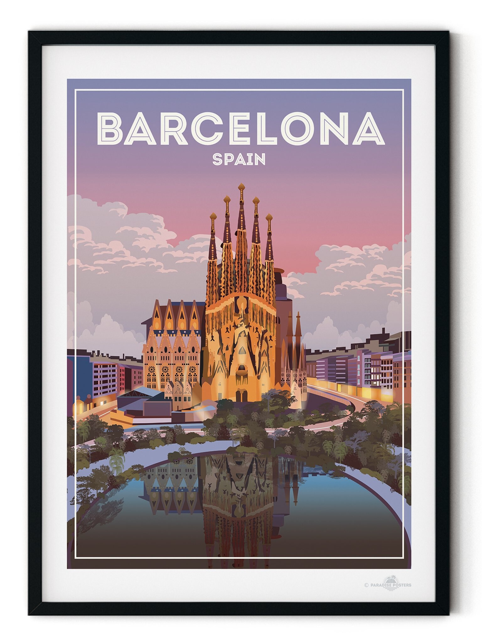 Barcelona Spain Poster Print - Etsy UK