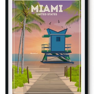 Miami Poster Print - Etsy
