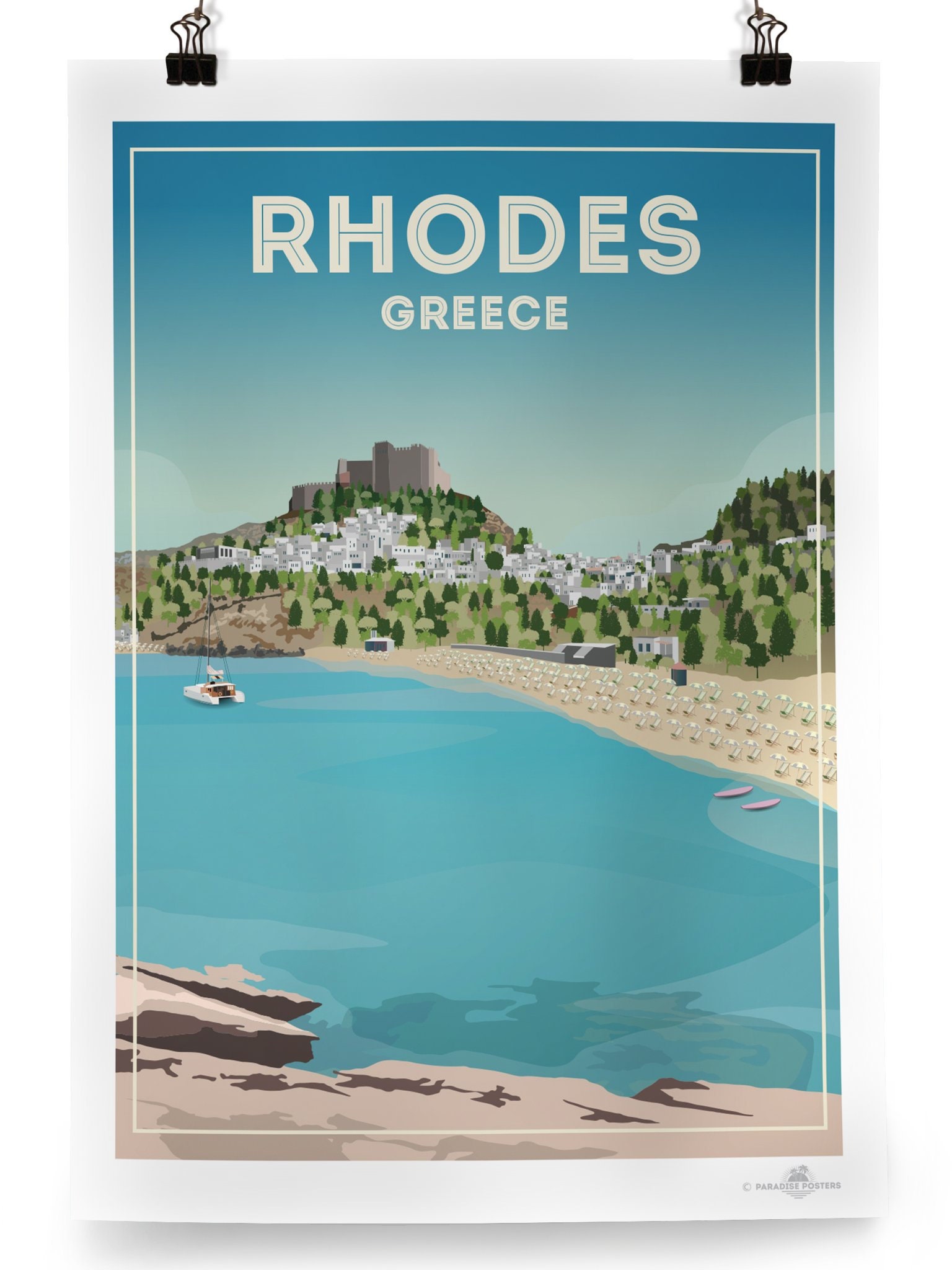 Rhodes Greece Poster Print - Etsy UK