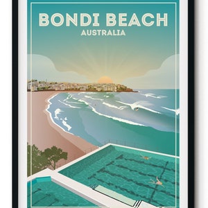 Bondi Beach Australia Poster Print - Etsy UK