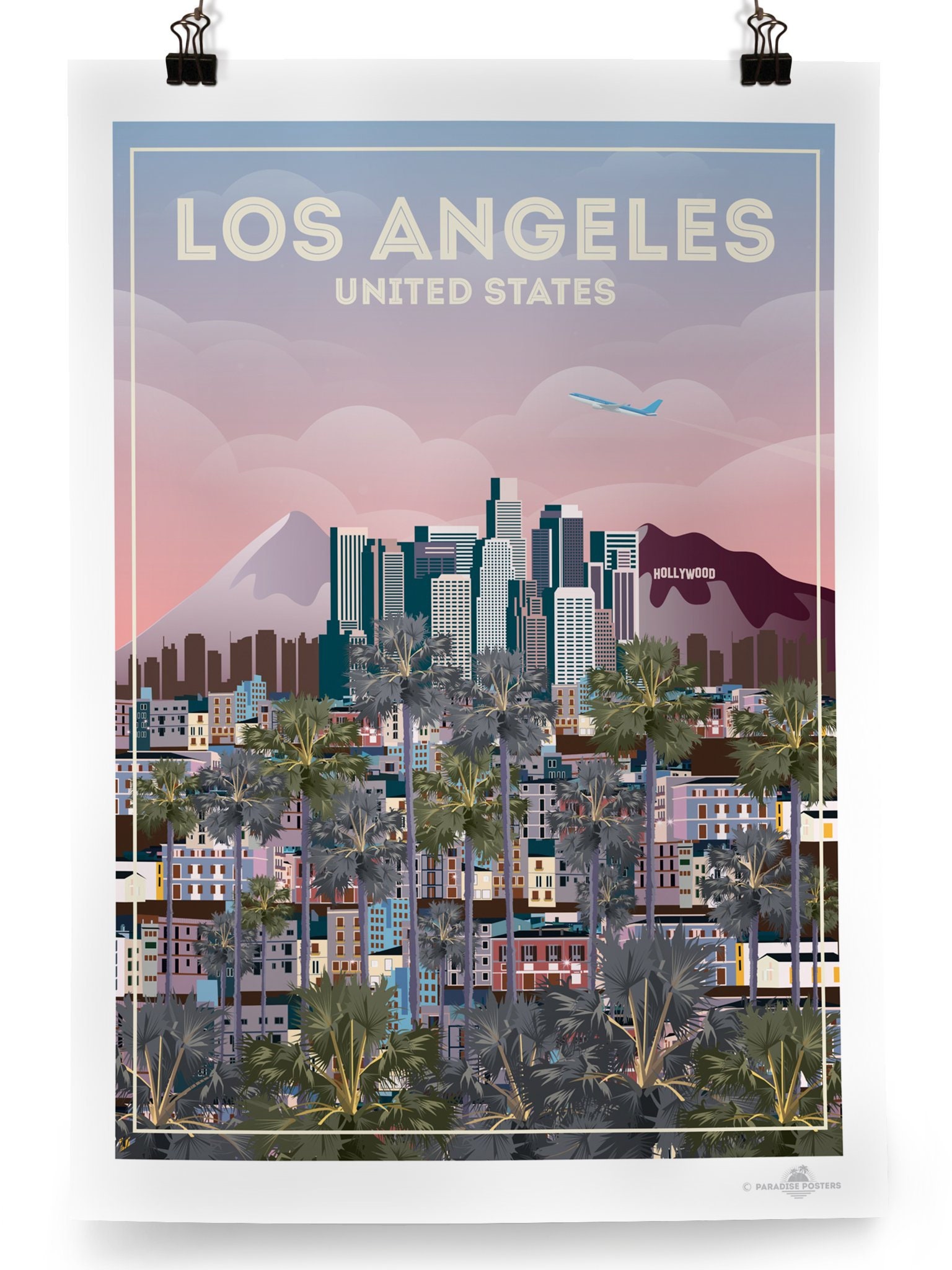 Los Angeles poster print | Etsy