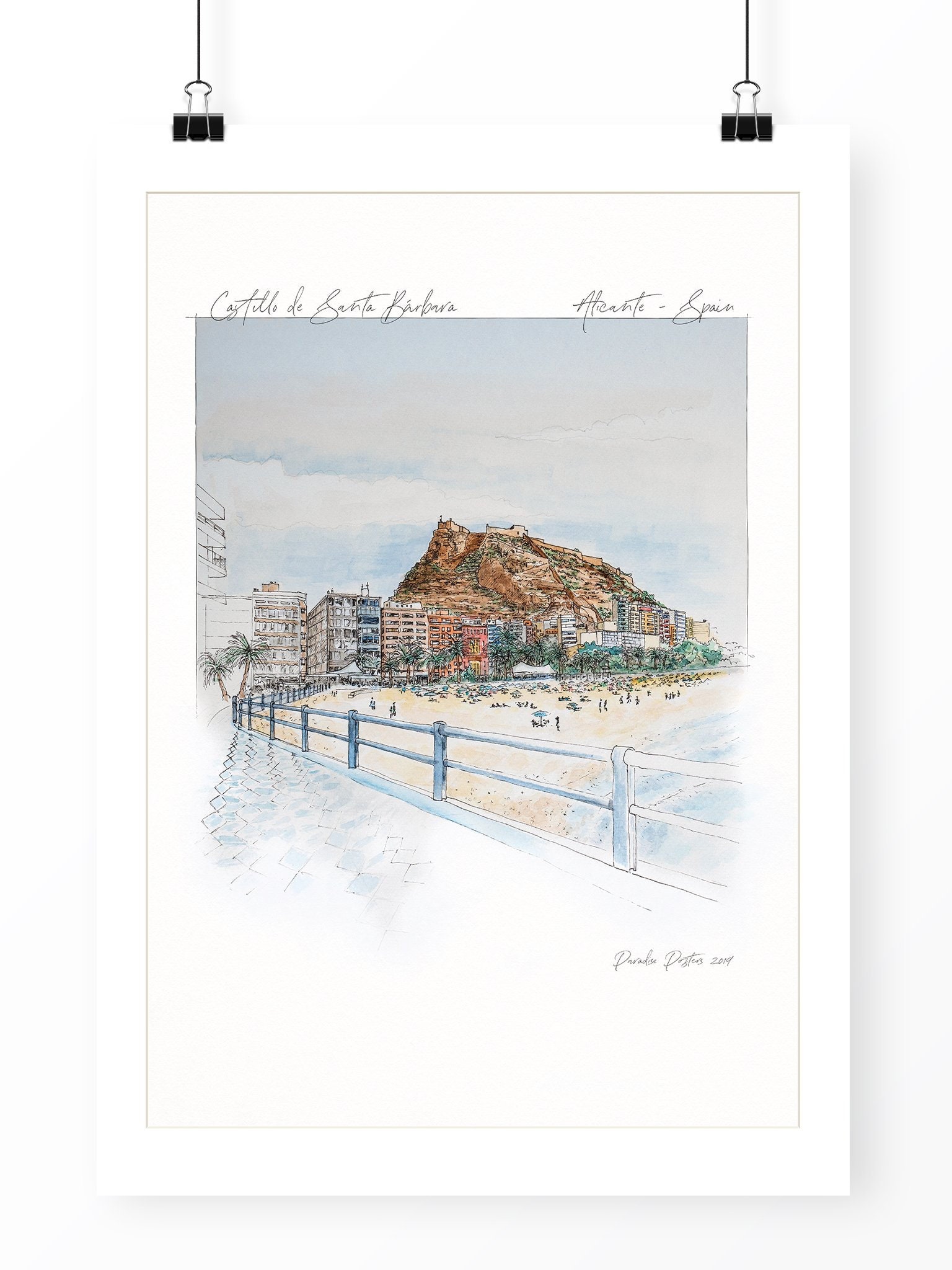 Castillo De Santa Barbra Alicante Poster Print - Etsy UK