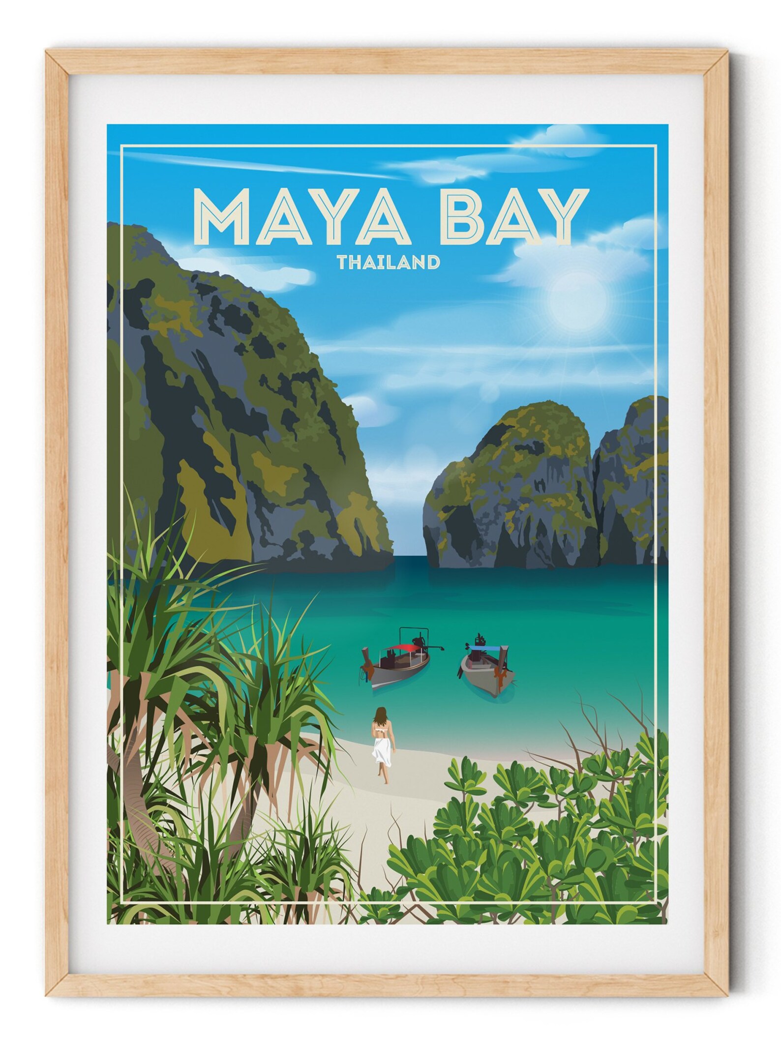 Maya Bay Thailand Poster Print - Etsy