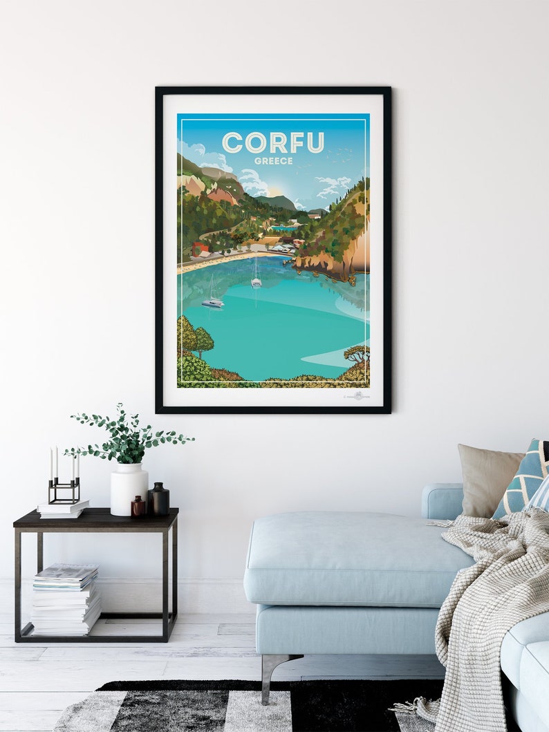 Corfu Greece Poster Print | Etsy UK