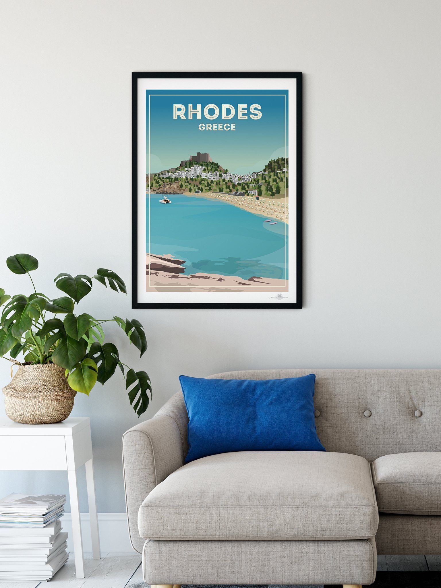 Rhodes Greece Poster Print - Etsy UK