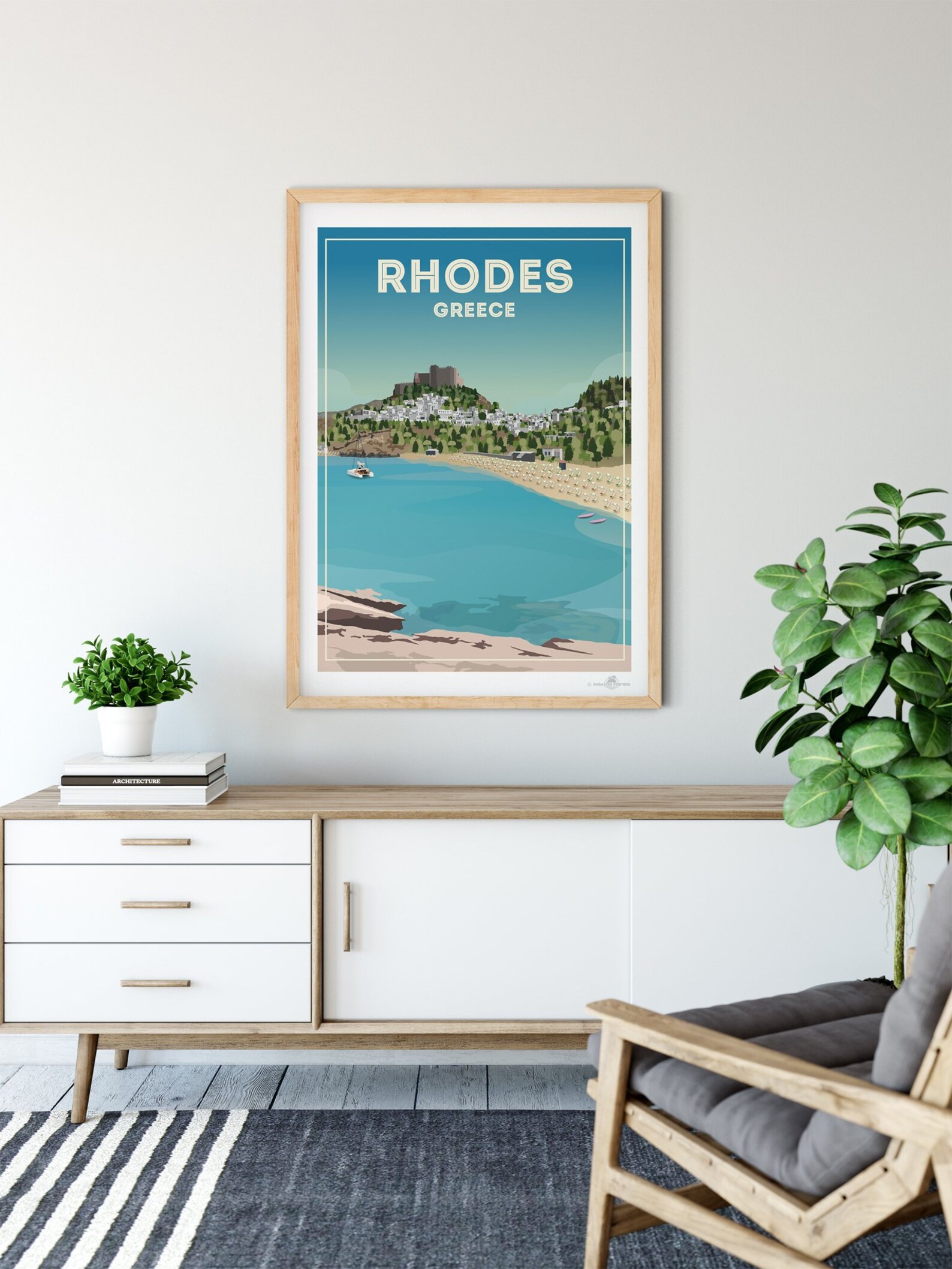 Rhodes Greece Poster Print - Etsy UK