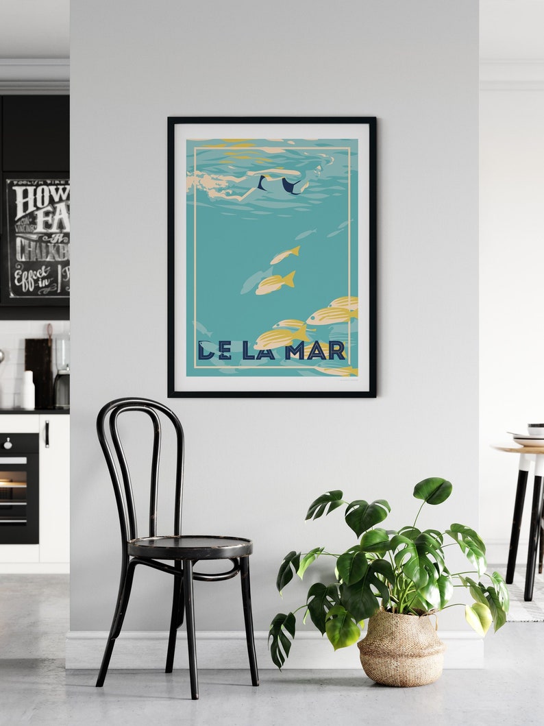 De La Mar Retro Poster Print - Etsy