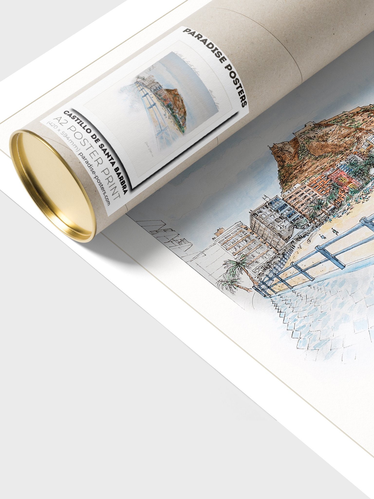 Castillo De Santa Barbra Alicante Poster Print - Etsy UK