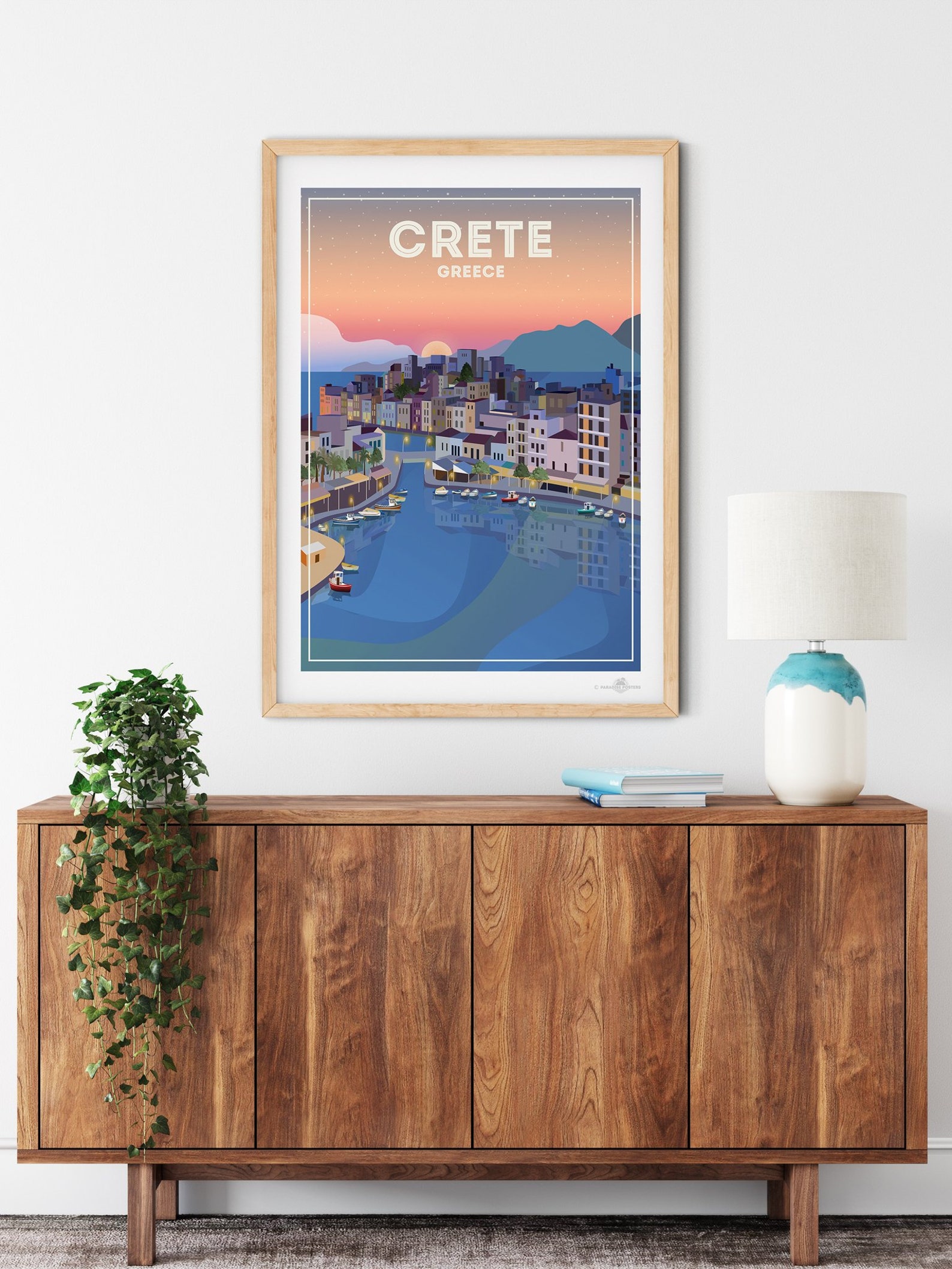 Crete Greece poster print | Etsy