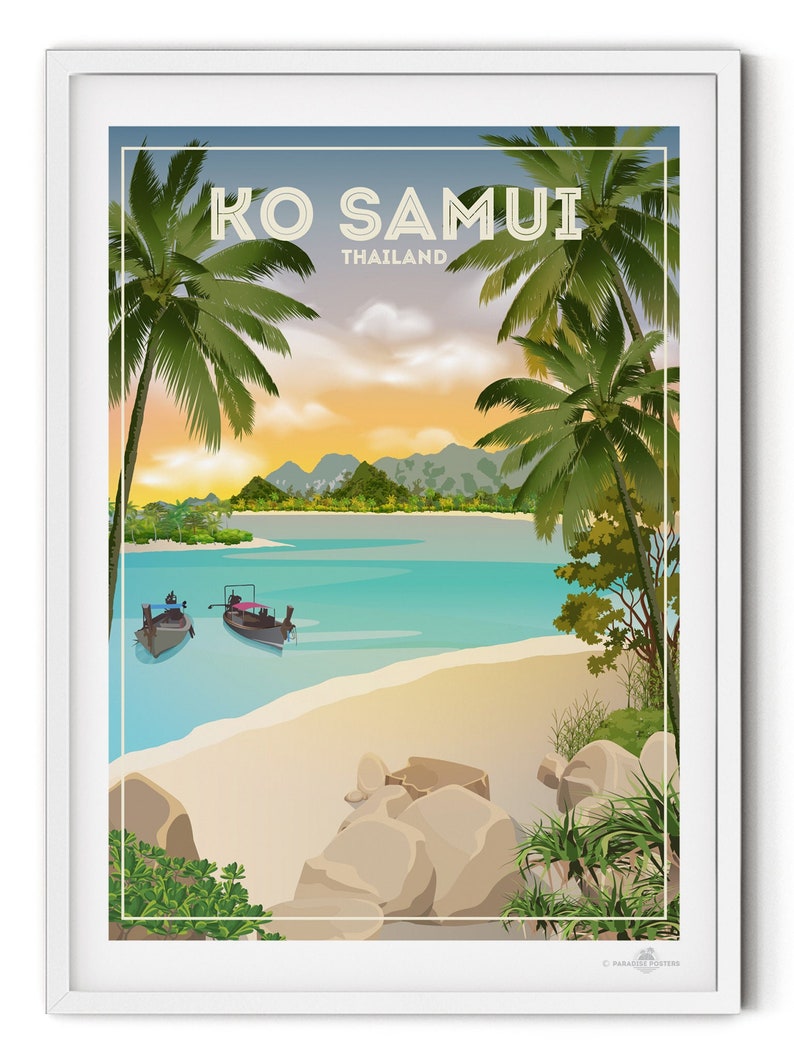Ko Samui Thailand Poster Print - Etsy UK