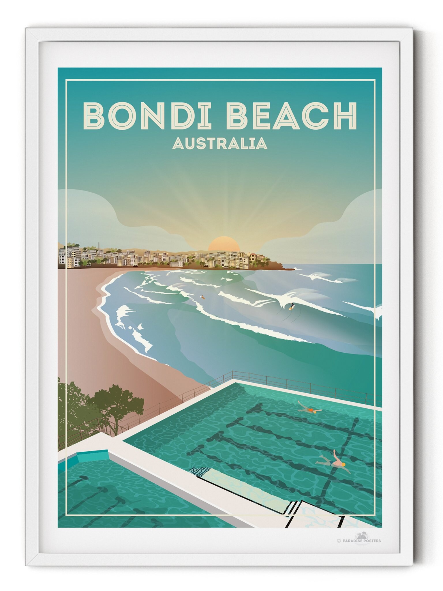 Bondi Beach Australia poster print | Etsy