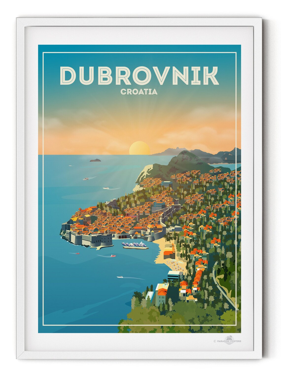 Dubrovnik Croatia Poster Print - Etsy