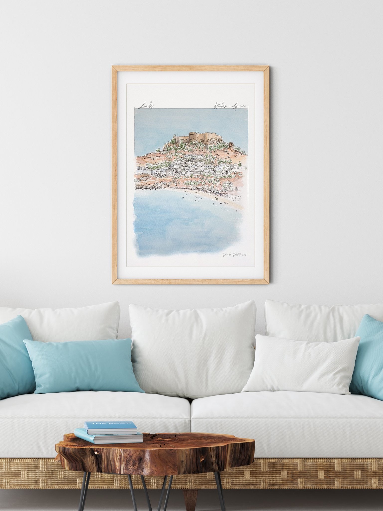 Lindos Rhodes Greece Poster Print - Etsy